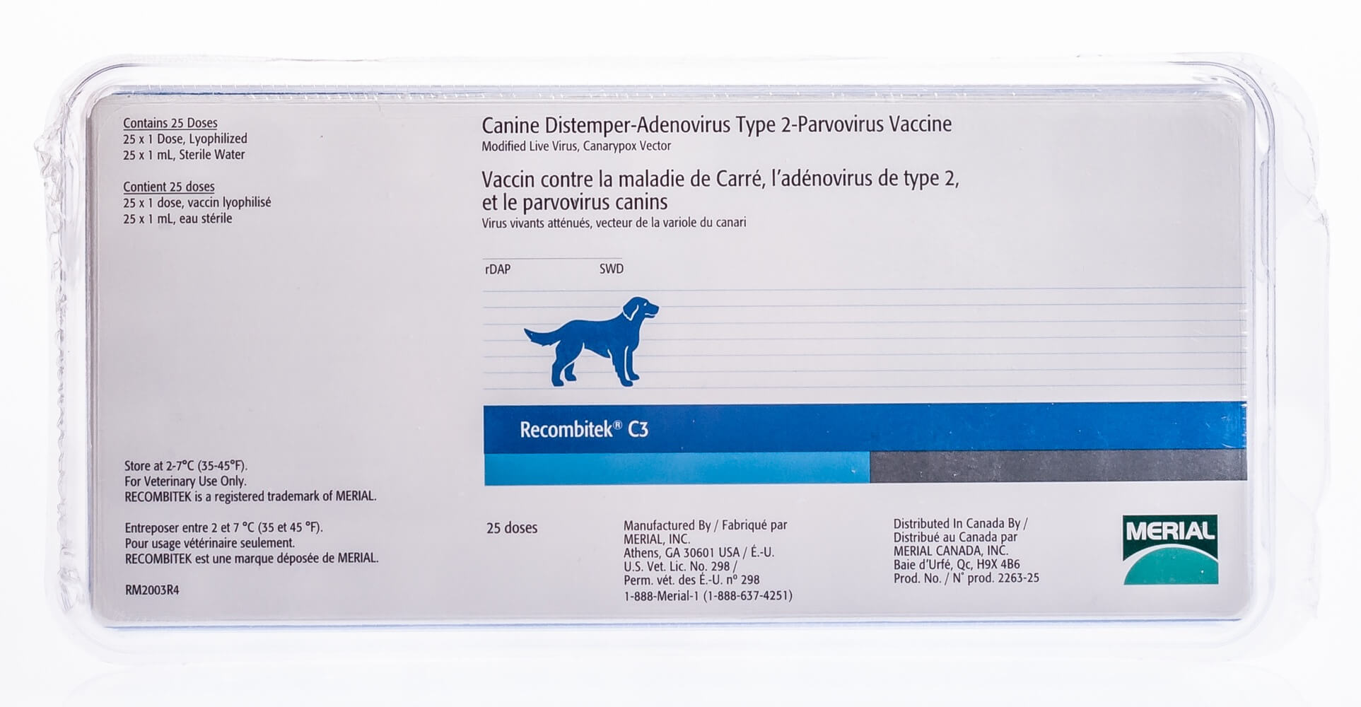 Recombitek C3 (rDAP), 25 x 1 ds | Santa Cruz Animal Health