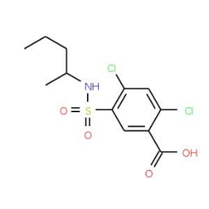 2,4-dichloro-5-{[(1-methylbutyl)amino]sulfonyl}benzoic acid | SCBT - Santa Cruz Biotechnology