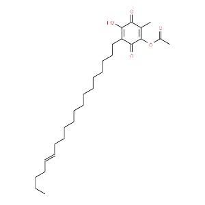 Acetic acid 4-hydroxy-2-methyl-5-((E)-nonadec-14-enyl)-3,6-dioxo-cyclohexa-1,4-dienyl ester ...