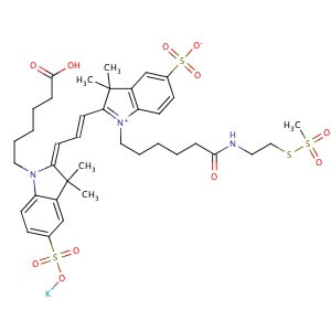 Cyanine 3 Monofunctional Bihexanoic Acid Mono-MTSEA Dye, Potassium Salt ...