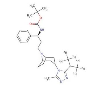 N-Boc-(1S)-3-[3-(3-(isopropyl-d6)-5-methyl-4H-1,2,4-triazol-4-yl)-exo-8-azabicyclo[3.2.1]oct-8 ...
